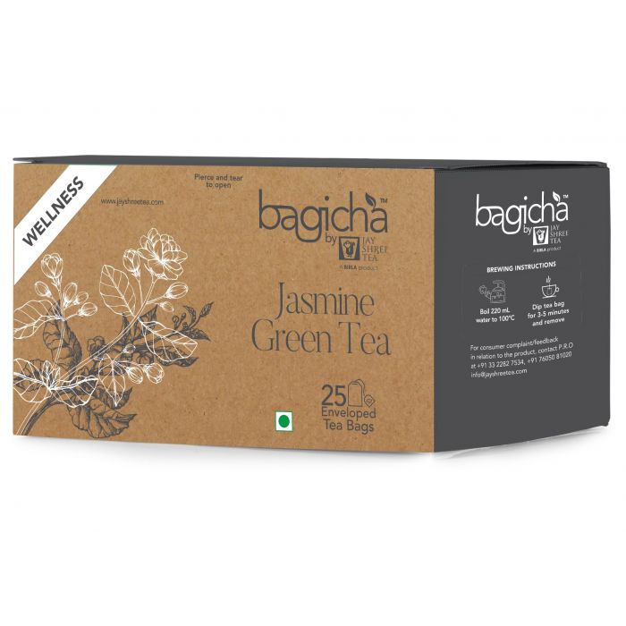 Bagicha by Jay Shree Tea | Jasmine Green Tea | 25 Enveloped Tea Bags – Jayshree Tea