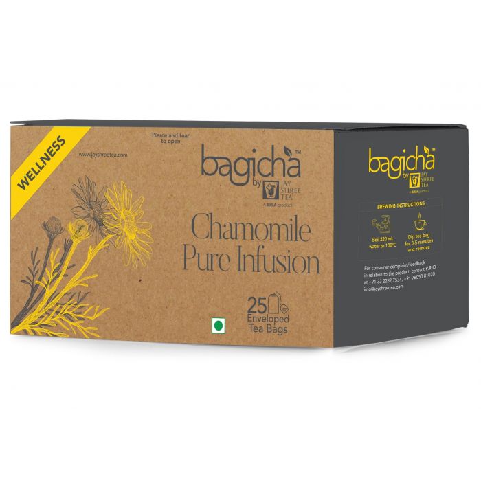 Bagicha by Jay Shree Tea | Chamomile Pure Infusion | 25 Enveloped Tea ...
